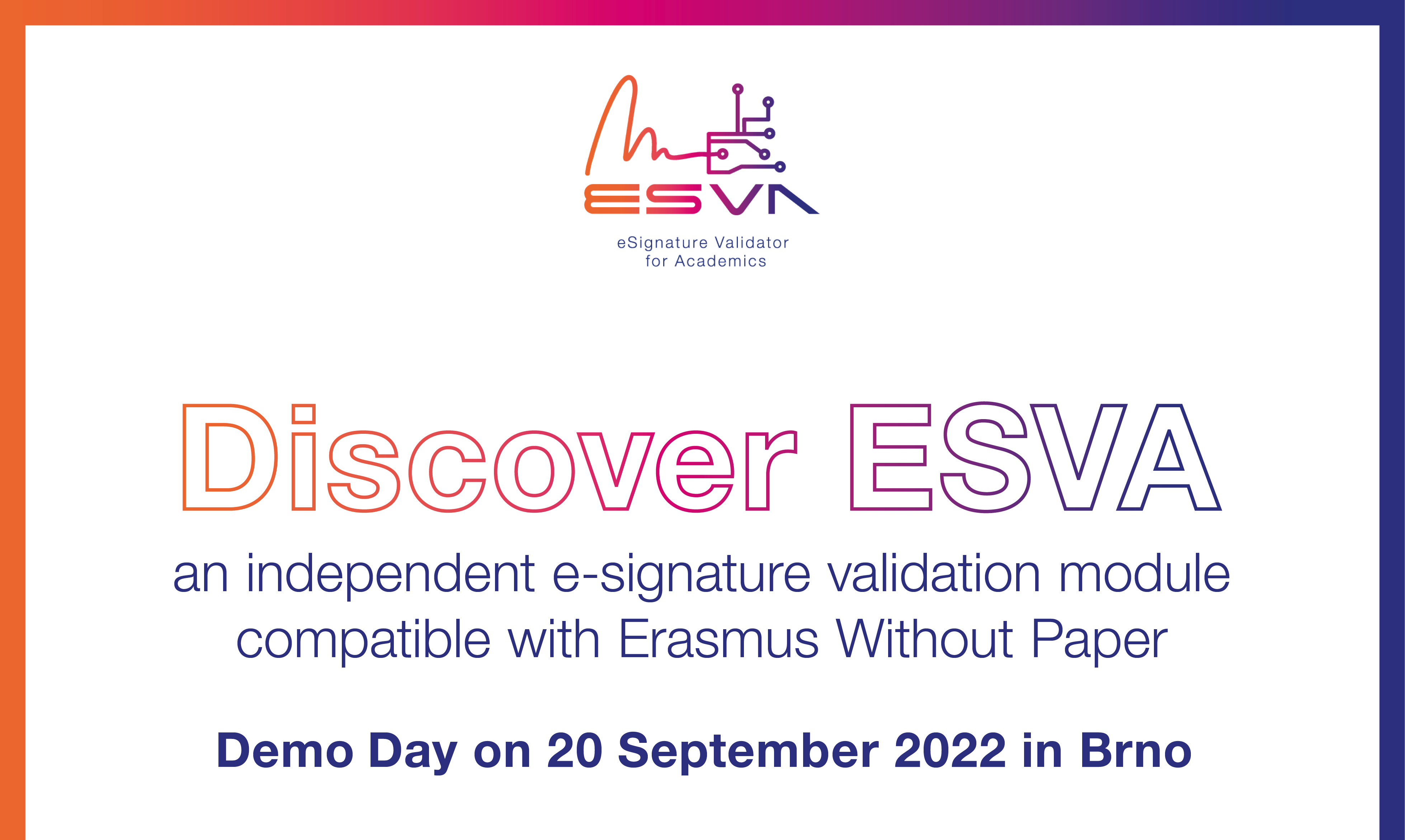 Discover ESVA: Demo Day Invitation - ESVA